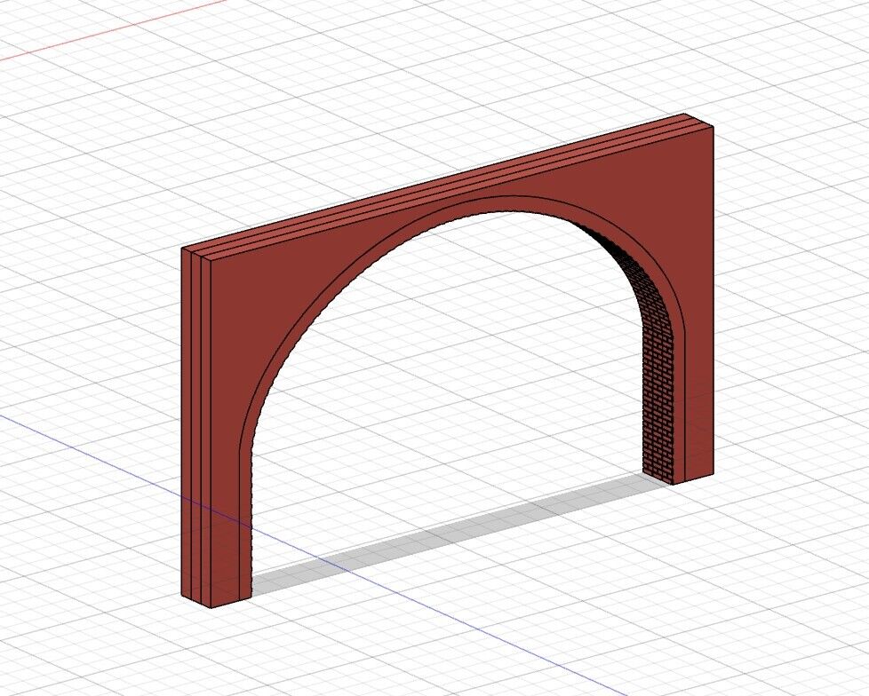 OO Gauge Model Railway Brick Arch Underpass Support Wall For Walkways ...
