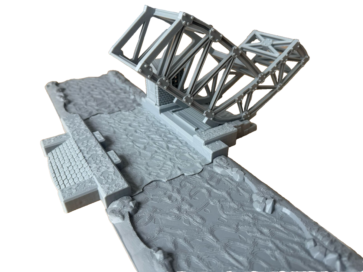 28mm Bascule Style Bridge Canal Bridge River Terrain Wargaming Scenery ...