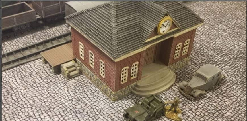 OO Gauge Railway Station Clock Tower Model Train Station Building with ...