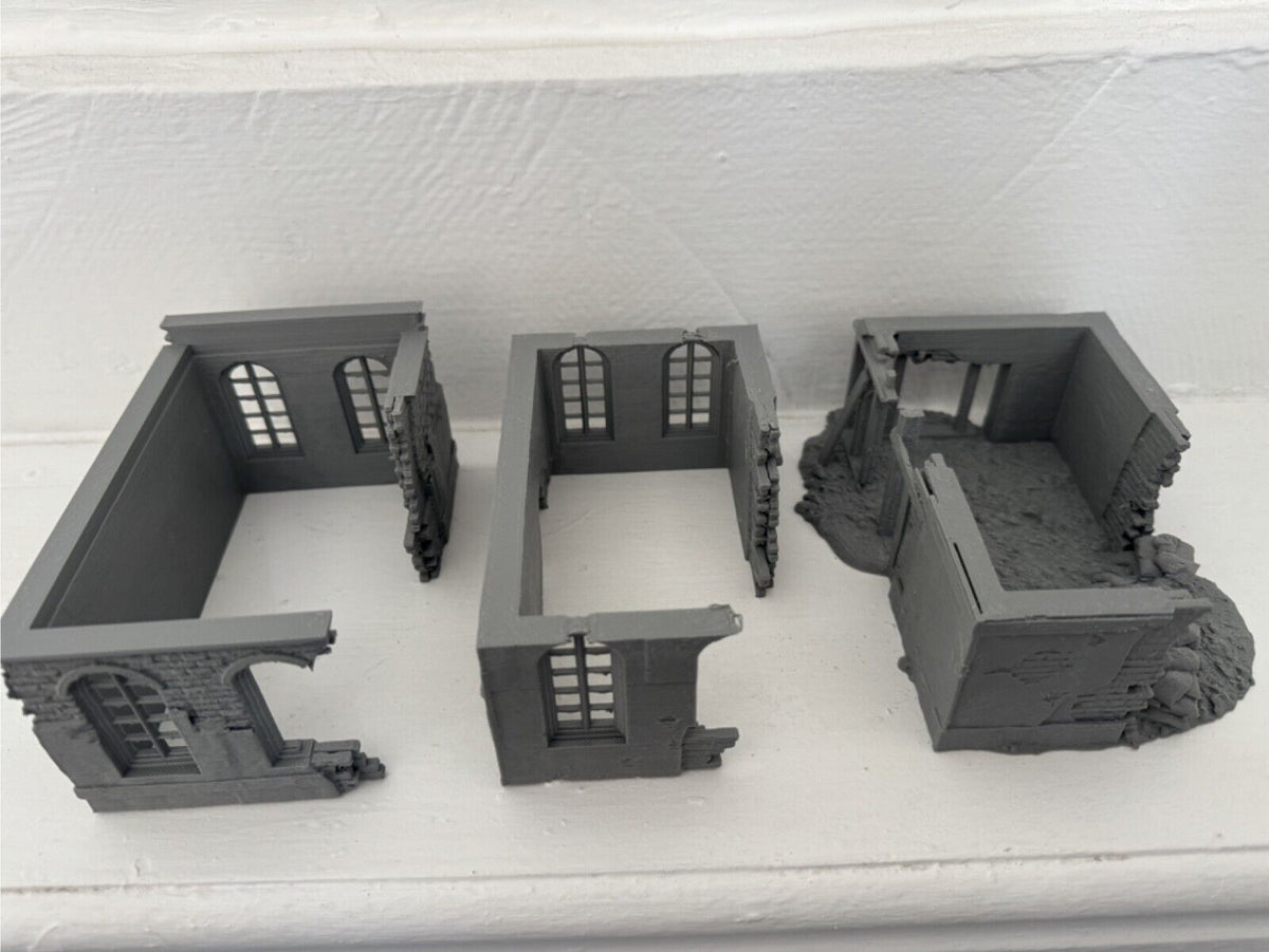 28mm Damaged Shop with Townhouse City Building Wargaming Building Terr ...