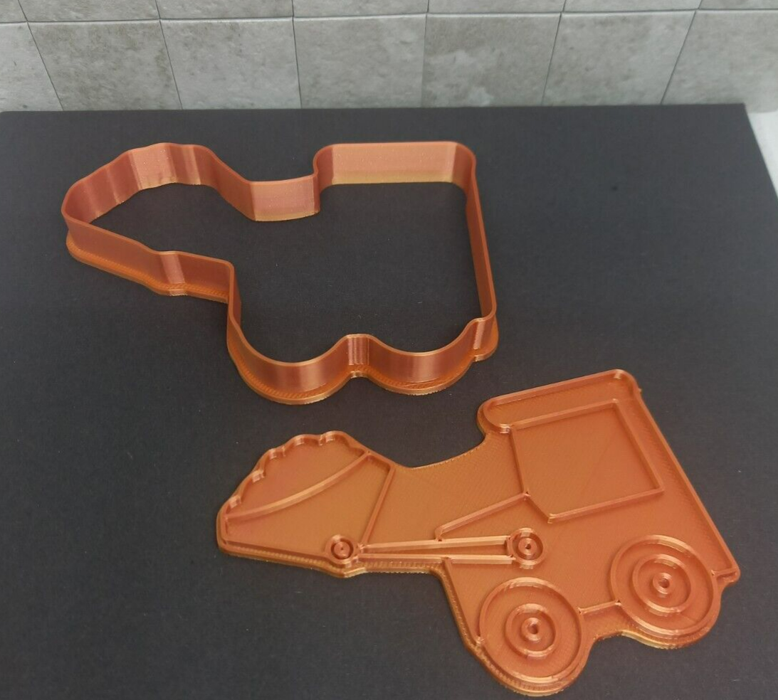 Digger Cookie Cutter 3D Printed Biscuit Stamp Fondant Vehicle Cake Dec ...