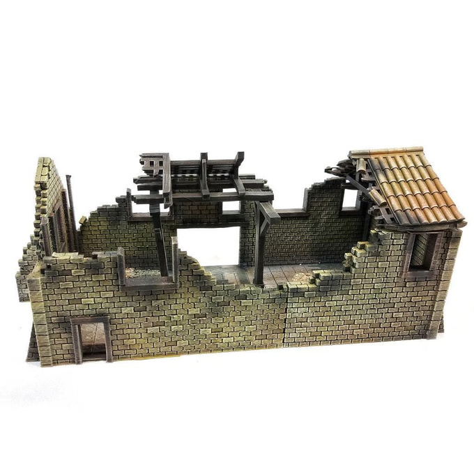 Stone Barn Ruins Tabletop Terrain Wargaming Destroyed Farm Building 28 ...