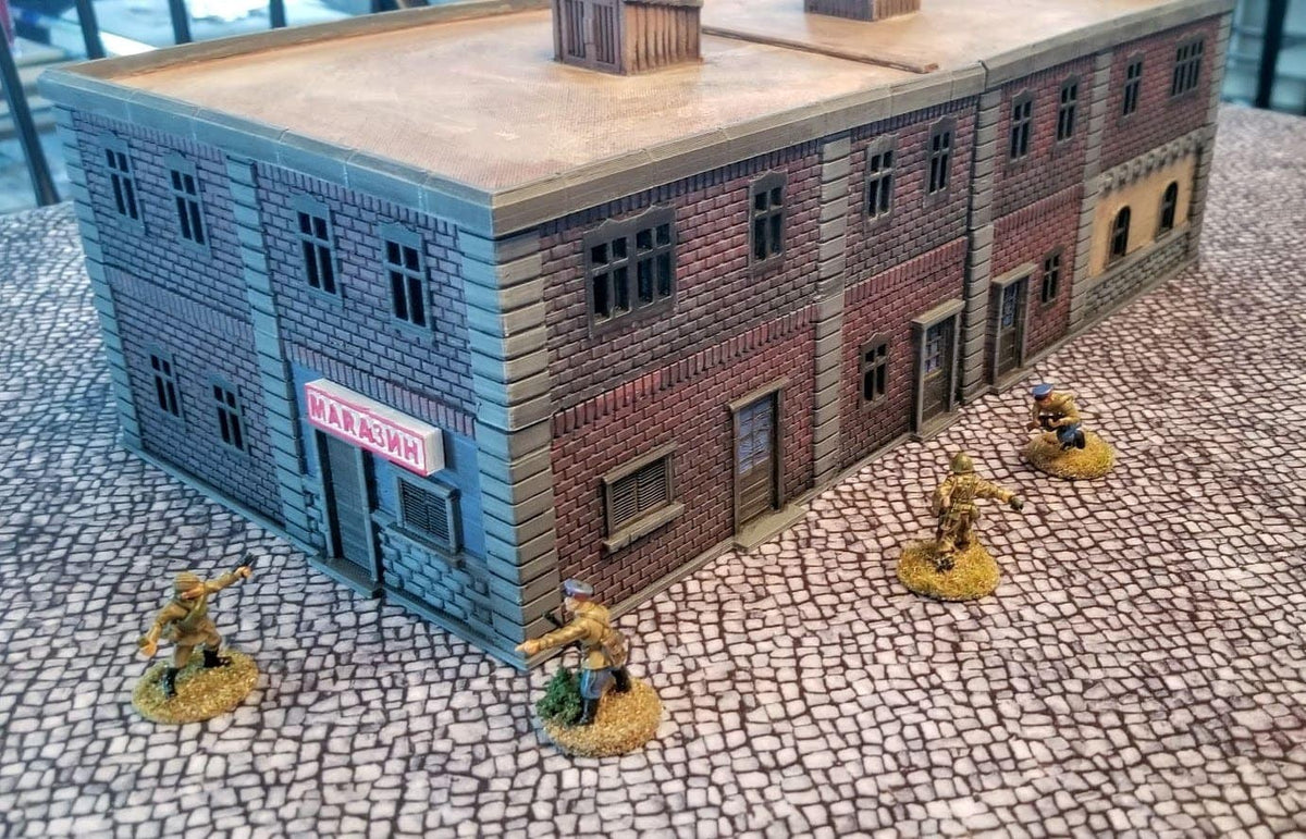 28mm Sectional City Block Building Package Shops Houses Removable Roof ...