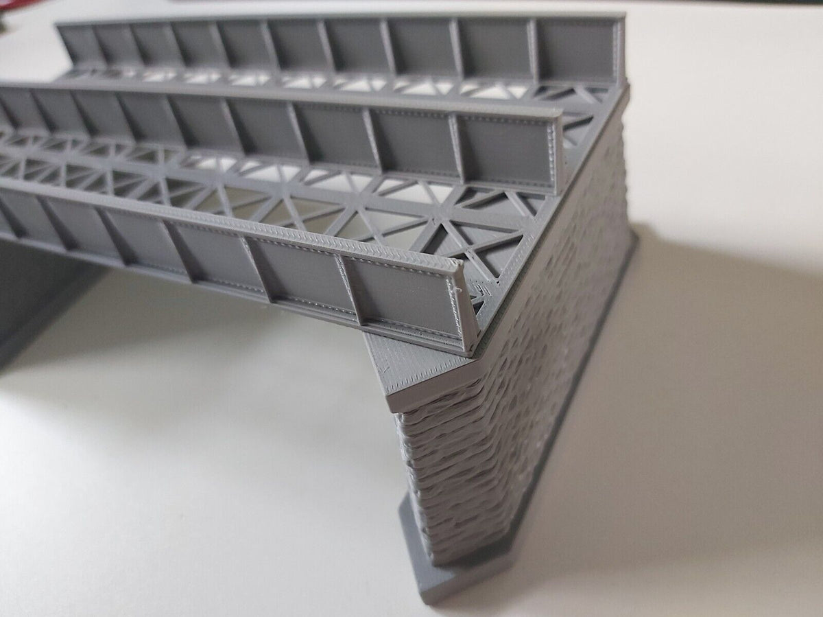 Long TT120 Gauge Twin Track Bridge Girder Support Piers Model Railway ...