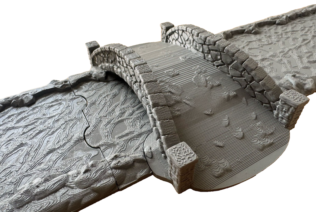28mm River Crossing Modular Layout River Bridge Stream Terrain Wargami ...