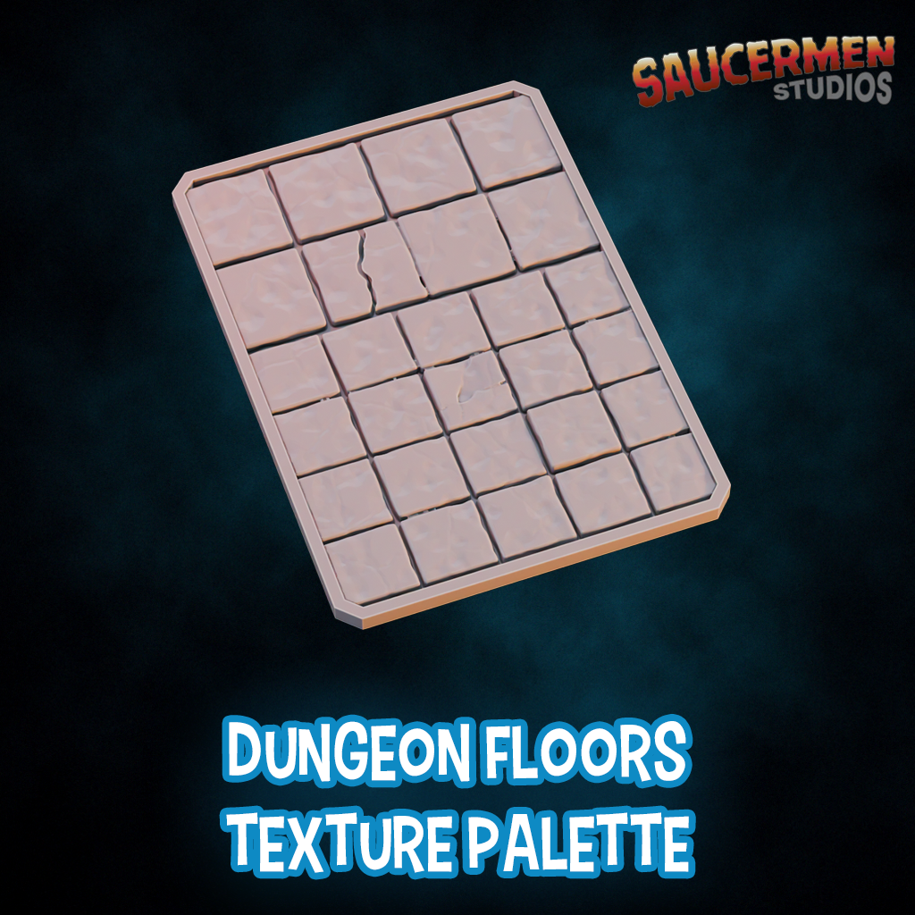 Dungeon Floors Dry Brush Texture Palette for Miniature Painting - Unpr ...