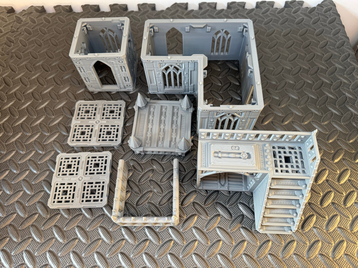 Grid City Gothic Command Post Sci Fi Building 28mm 32mm Terrain 3D Pri ...