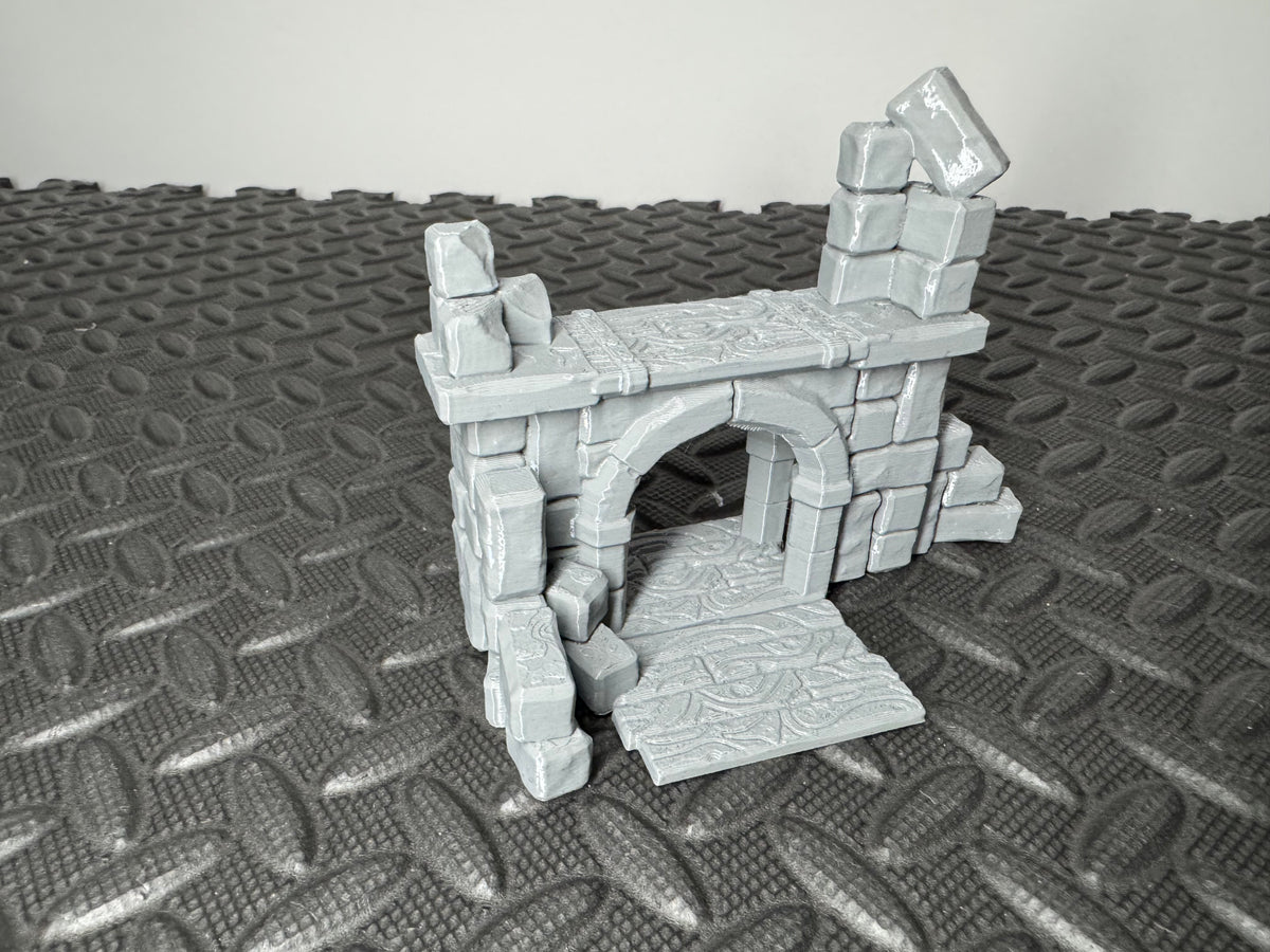 Medieval Castle Platform Archway 28mm Tabletop RPG Wargaming Scenery T ...