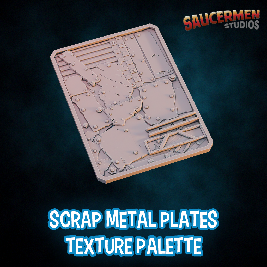 Scrap Metal Plates Dry Brush Texture Palette for Miniature Painting ...