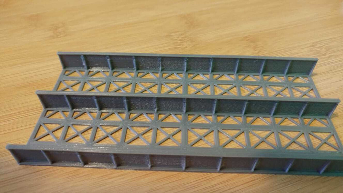 Long TT120 Gauge Twin Track Bridge Girder Model Railway Track Bridge D ...