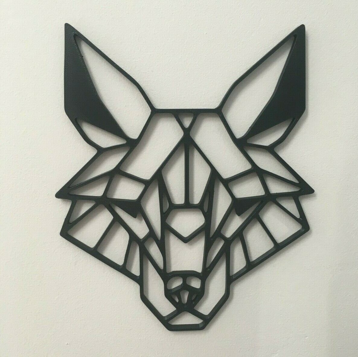 Geometric Coyote Animal Wall Art Decor Hanging Decoration Origami Styl ...