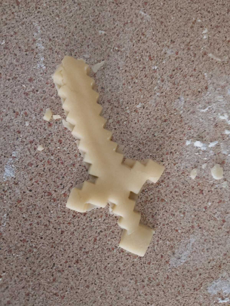 Sword 3D Printed Cookie Cutter Stamp Baking Biscuit Shape Tool Minecra ...