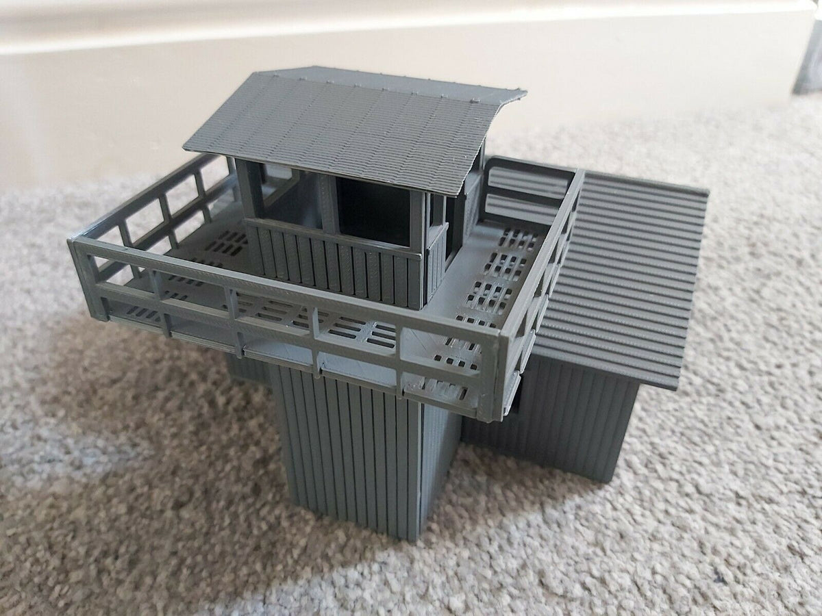 Wargaming Aerodrome Control Tower 28mm Watchtower Terrain Scenery Bolt ...