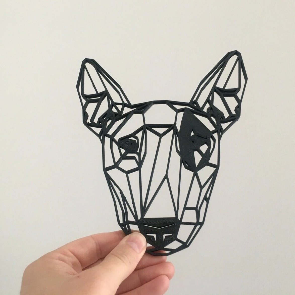 Geometric English Bull Terrier Pet Dog Wall Art Decor Hanging Decorati ...