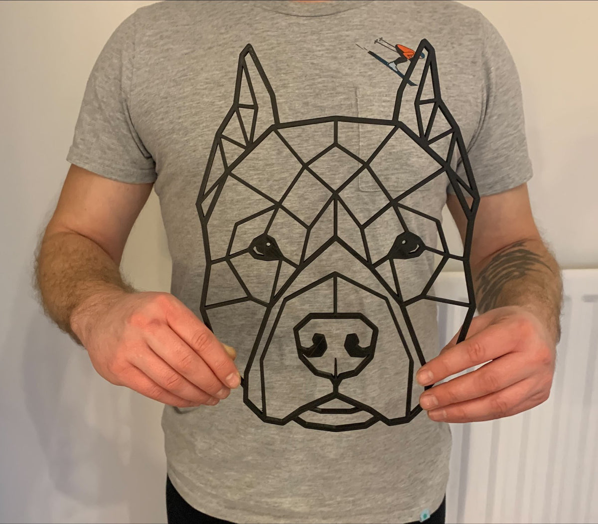 Geometric XL American Bully Wall Art Hanging Decoration 3D Printed 300 ...
